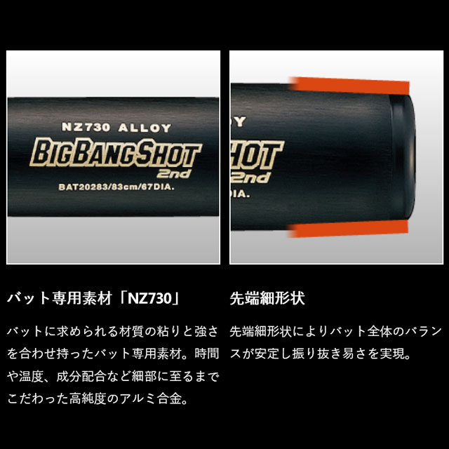 ZETT/ゼット 中学硬式バット 金属製 BIGBANGSHOT 2ND 野球 ミドルバランス ビッグバーンショット 中学生 BAT20282-1900 /スポーツサクライ【スポサク公式通販 ...